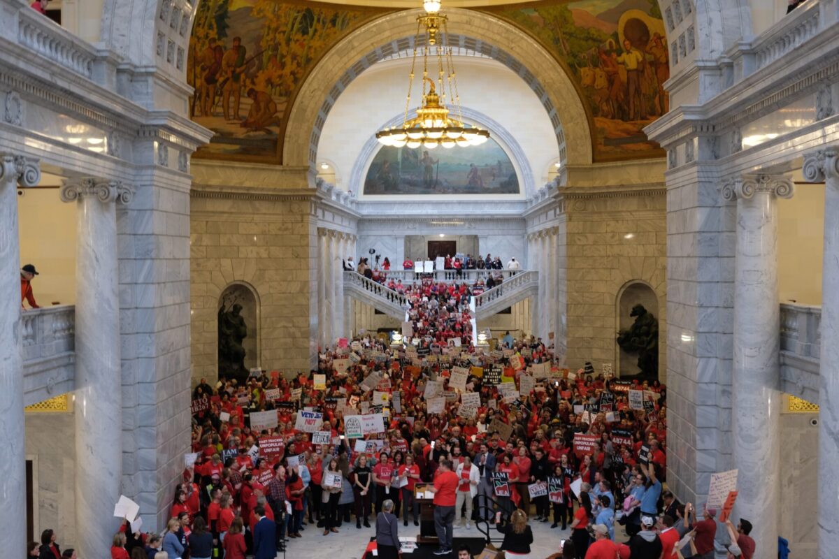 Massive crowd descends on Utah Capitol calling for governor to veto ...